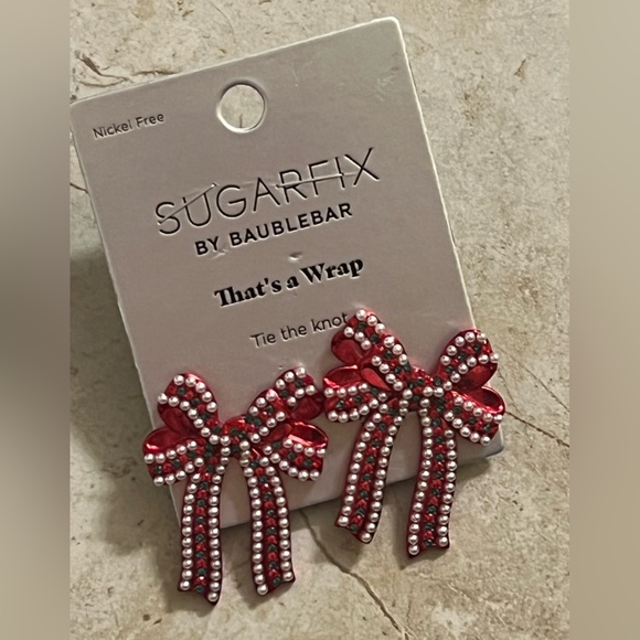 BaubleBar | Jewelry | Baublebar Red Bow Earrings | Poshmark